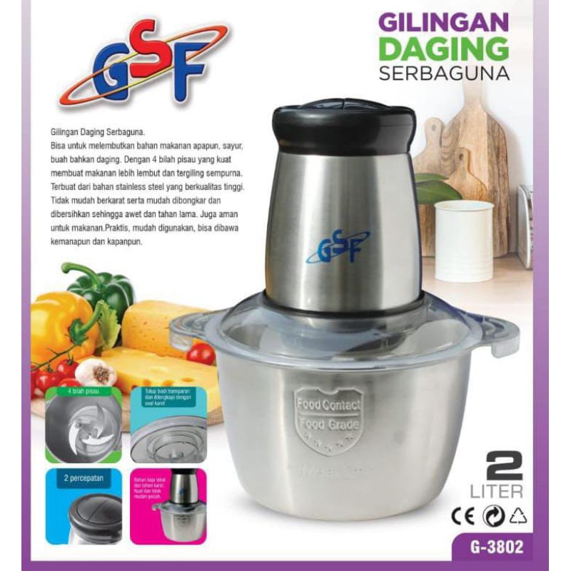 Jual Gsf Chopper Penggiling.Daging / Penggiling bumbu | Shopee Indonesia
