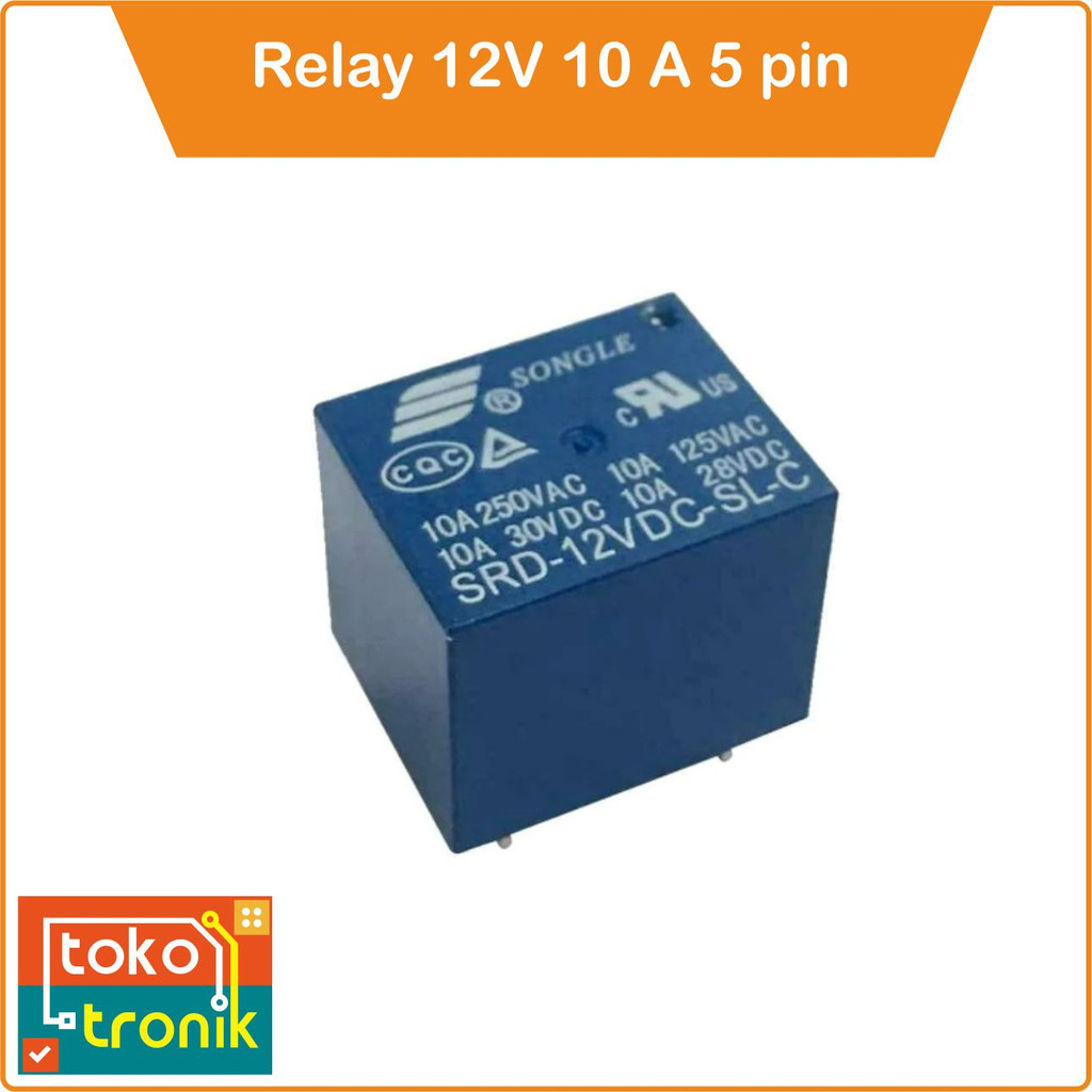 Jual Relay Songle 12V 10A SRD-12VDC-SL-C 5P 5 Pin - 5 kaki | Shopee Indonesia