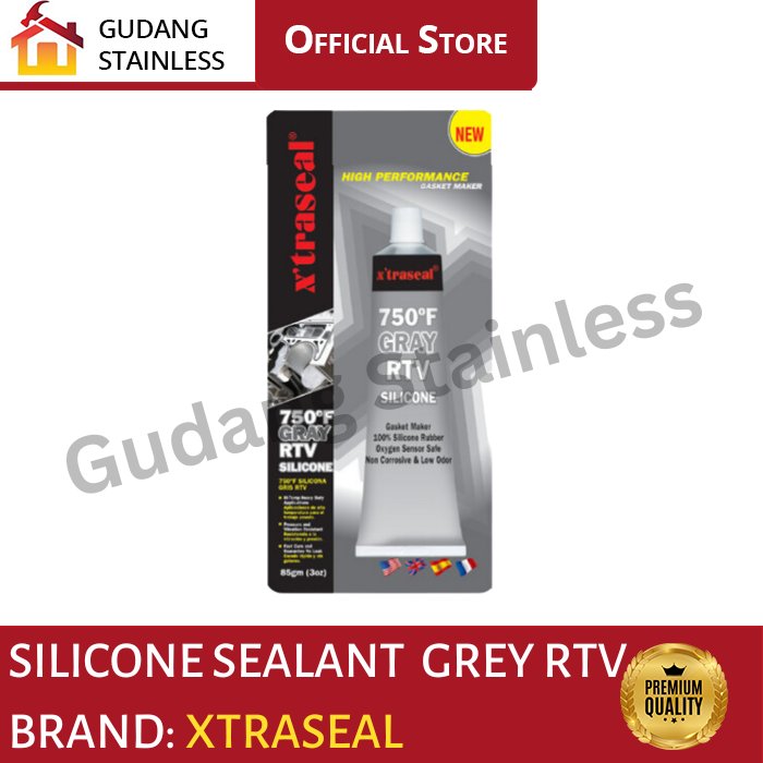 Jual Xtraseal grey RTV silicone sealant high temp 32 & 85g | Shopee ...