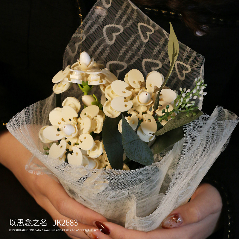 Jual Buket Bunga DIY Flower Block Mainan Balok Simulasi Tangan Memegang ...