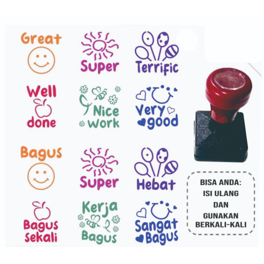 Jual STEMPEL PENILAIAN TK & PAUD ANAK SD SATUAN | Shopee Indonesia