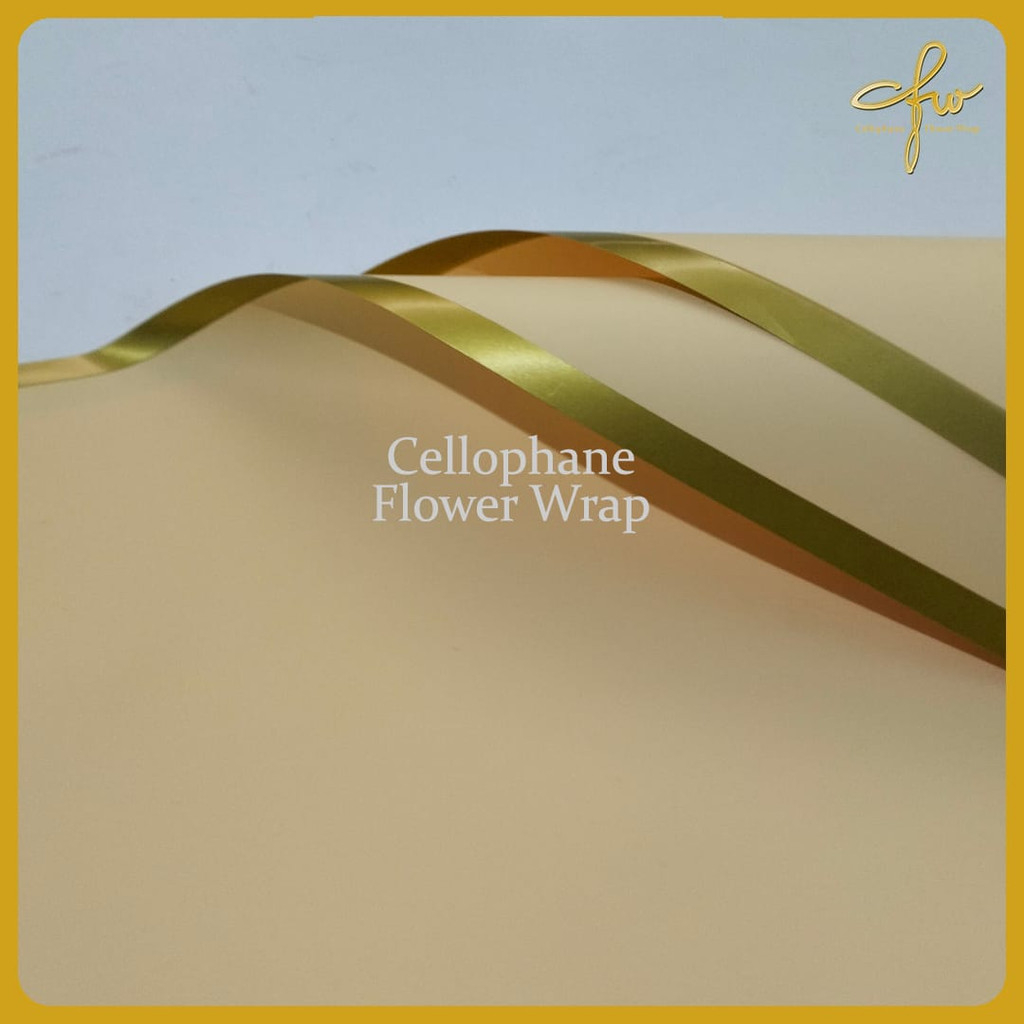 Jual Kertas Buket Gold Line Solid Color Cellophane Flower Wrapping ...