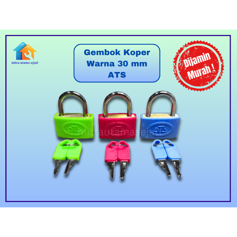 Jual Gembok Koper Warna 30 mm Kunci Gembok Koper | Shopee Indonesia