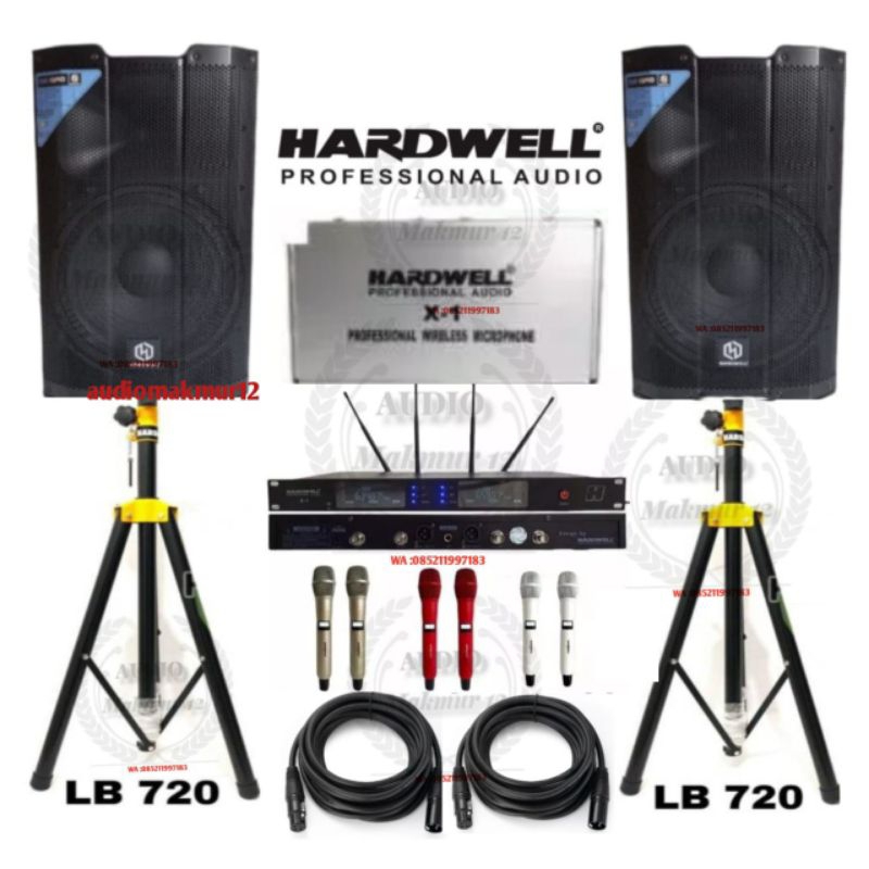 Jual Speaker Sound System Hardwell 1Set DSR 15 Pro + Mic Hardwell ...