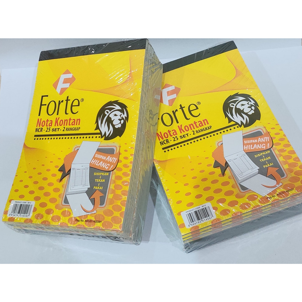 Jual Nota Kontan forte 2ply Besar ( pcs ) | Shopee Indonesia