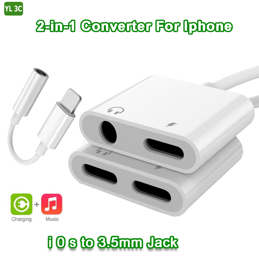 Jual 2 In 1 Audio Adapter untuk iPhone 11 12 13 14 Pro Max X XS Aux ...