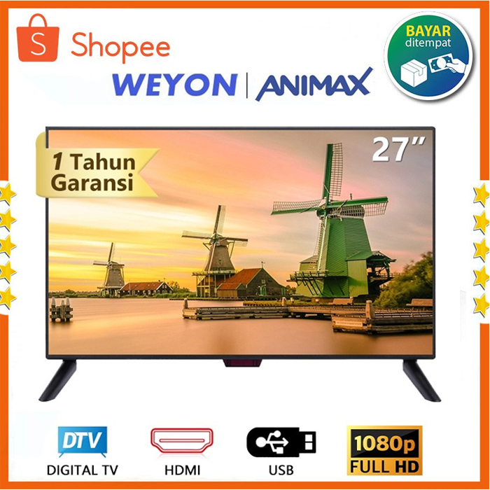 Jual Tv Digital Weyon Animax 27 inch HD TV LED Televesi Digital Murah ...