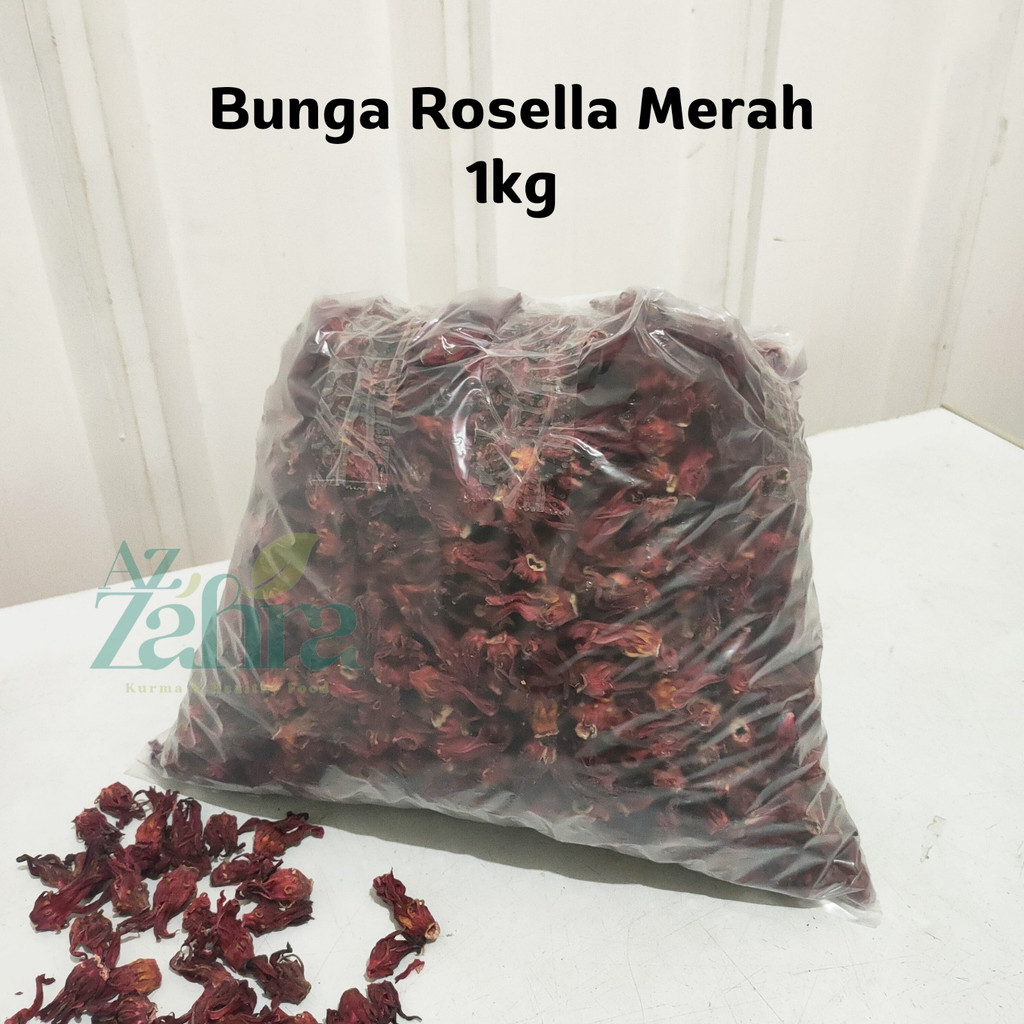 Jual Hibiscus Rosella Tea 1kg - Teh Bunga Rosella Merah Ungu - Daun ...