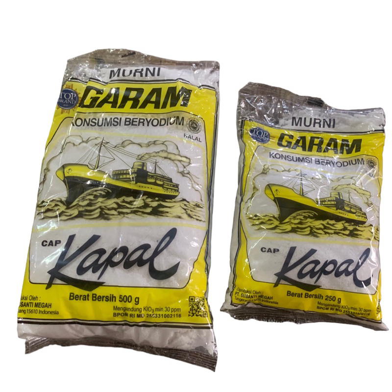 Jual Garam cap Kapal Beryodium 250 gram/500gram | Shopee Indonesia