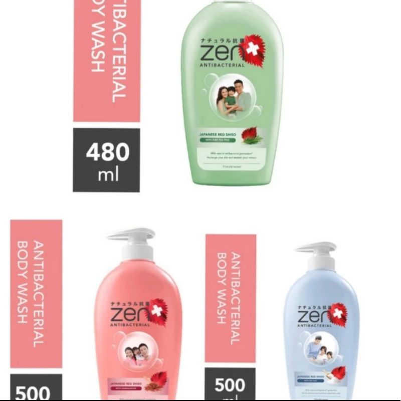 Jual Zen Body Wash AntiBacterial Japanese Red Shiso Botol 500 ML ...