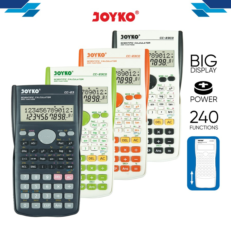 Jual Calculator Joyko CC-23-CO Scientific 240 Functions | Shopee Indonesia