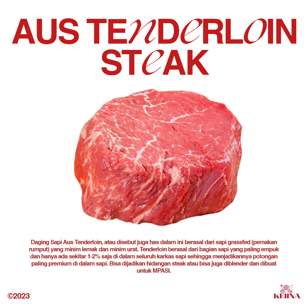 Jual Daging Sapi Beef Aus Tenderloin Steak Grade A | Shopee Indonesia