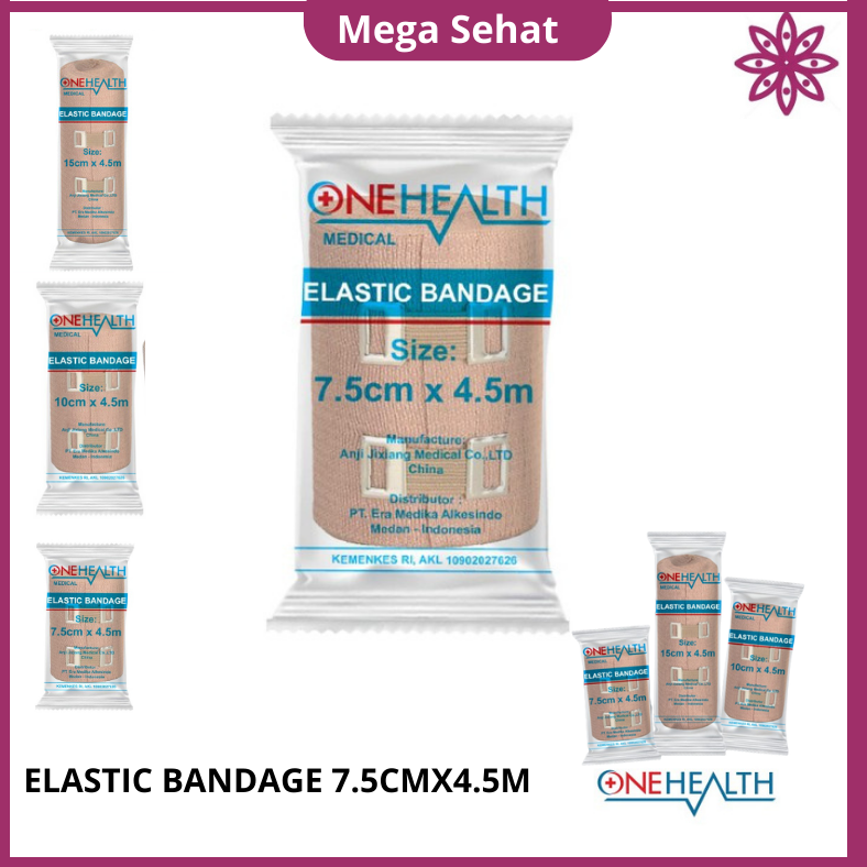 Jual Perban Elastis Elastic Bandage Onehealth 7.5 cm x 4.5m Verban Luka ...