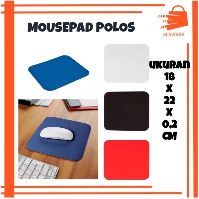 Jual MOUSEPAD POLOS 18 X 22 X 0.2 CM ALAS MOUSE PAD KANTOR / GAMING ...