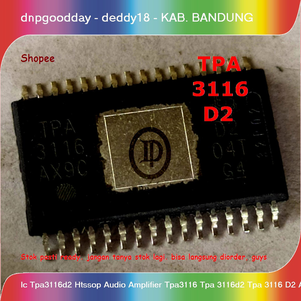 Jual Ic Tpa3116d2 Htssop Audio Amplifier Tpa3116 Tpa 3116d2 Tpa 3116 D2 ...