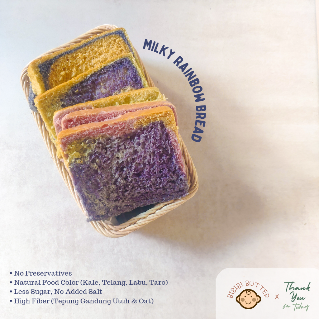 Jual Bibibi - Milky Rainbow Bread Roti Tawar Kids Friendly Roti Tawar ...