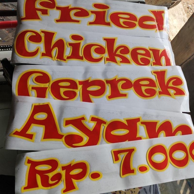 Jual Stiker Gerobak/Stiker Kaca/Stiker Etalase/Custom Stiker/Stiker ...