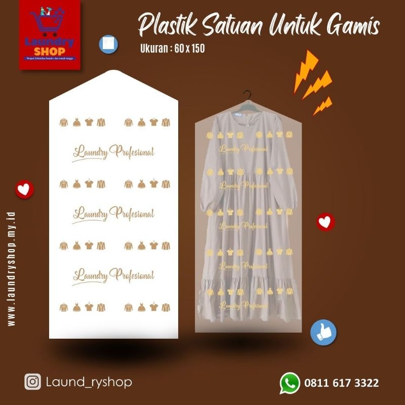 Jual Plastik printing laundry jas,dress, & gamis laundry 1 kg | Shopee Indonesia