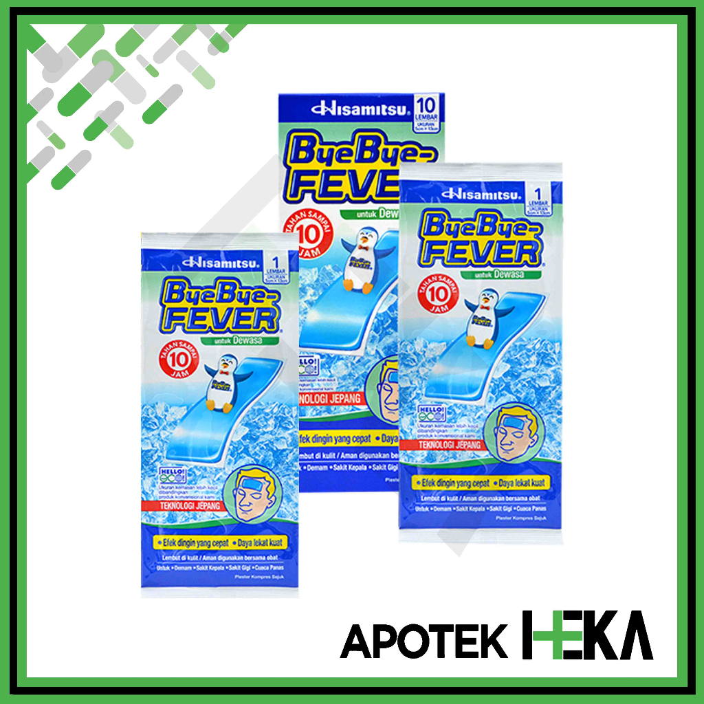 Jual Byebye Fever Dewasa - Plaster Kompres Demam Dewasa Box isi 10 ...