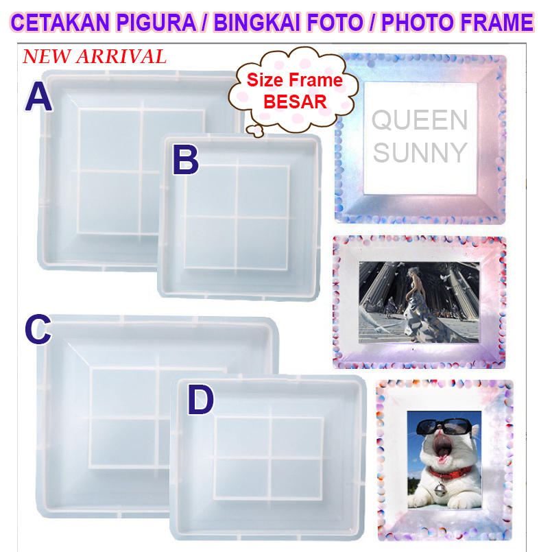 Jual Cetakan Resin Bingkai Foto Besar Pigura Photo Frame Mold Silicone ...