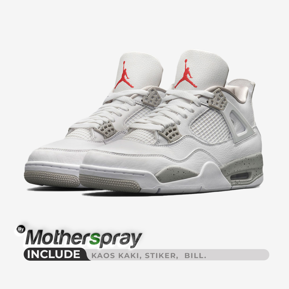 Jual Air Jordan 4 White Oreo Grey CT8527-100 | Shopee Indonesia