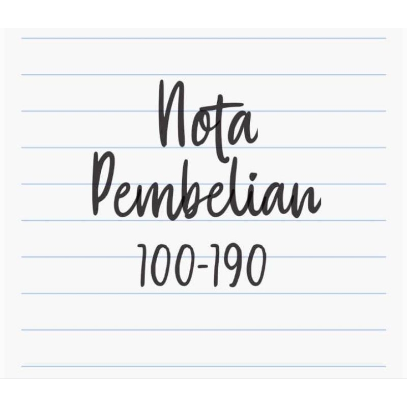 Jual NOTA PEMBELIAN 100-190 RIBU | Shopee Indonesia