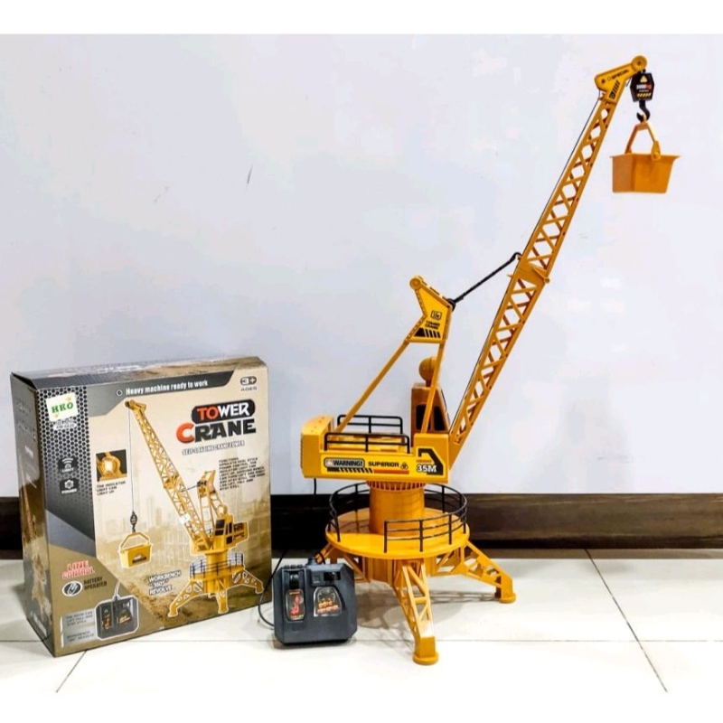 Jual mainan remote control tower crane / Rc Tower Crane Alat Berat ...