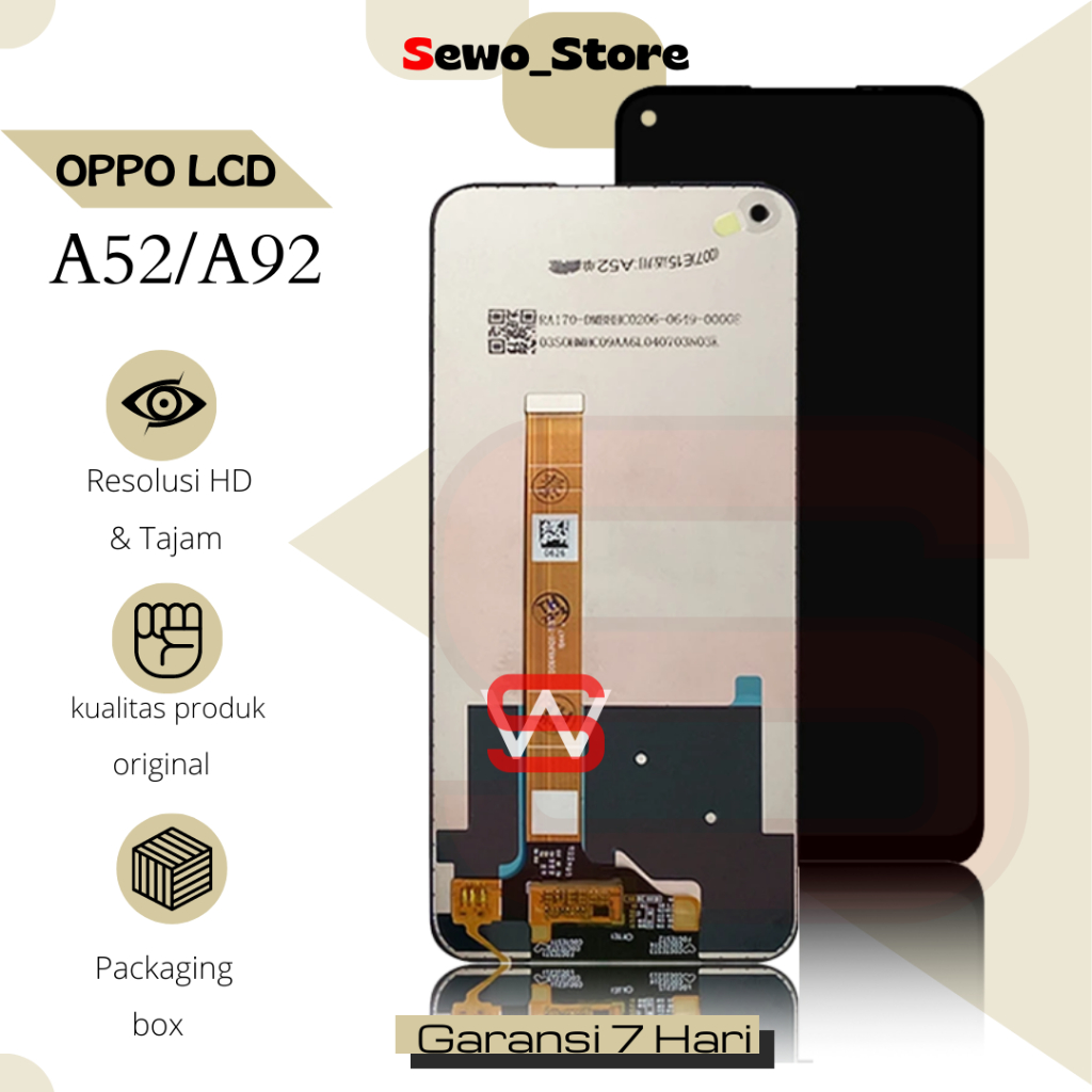 Jual LCD TOUCHSCREEN OPPO A52 / A92 2020 / A72 2020 ORIGINAL COMPLETE FULLSET BIG GLASS | Shopee ...