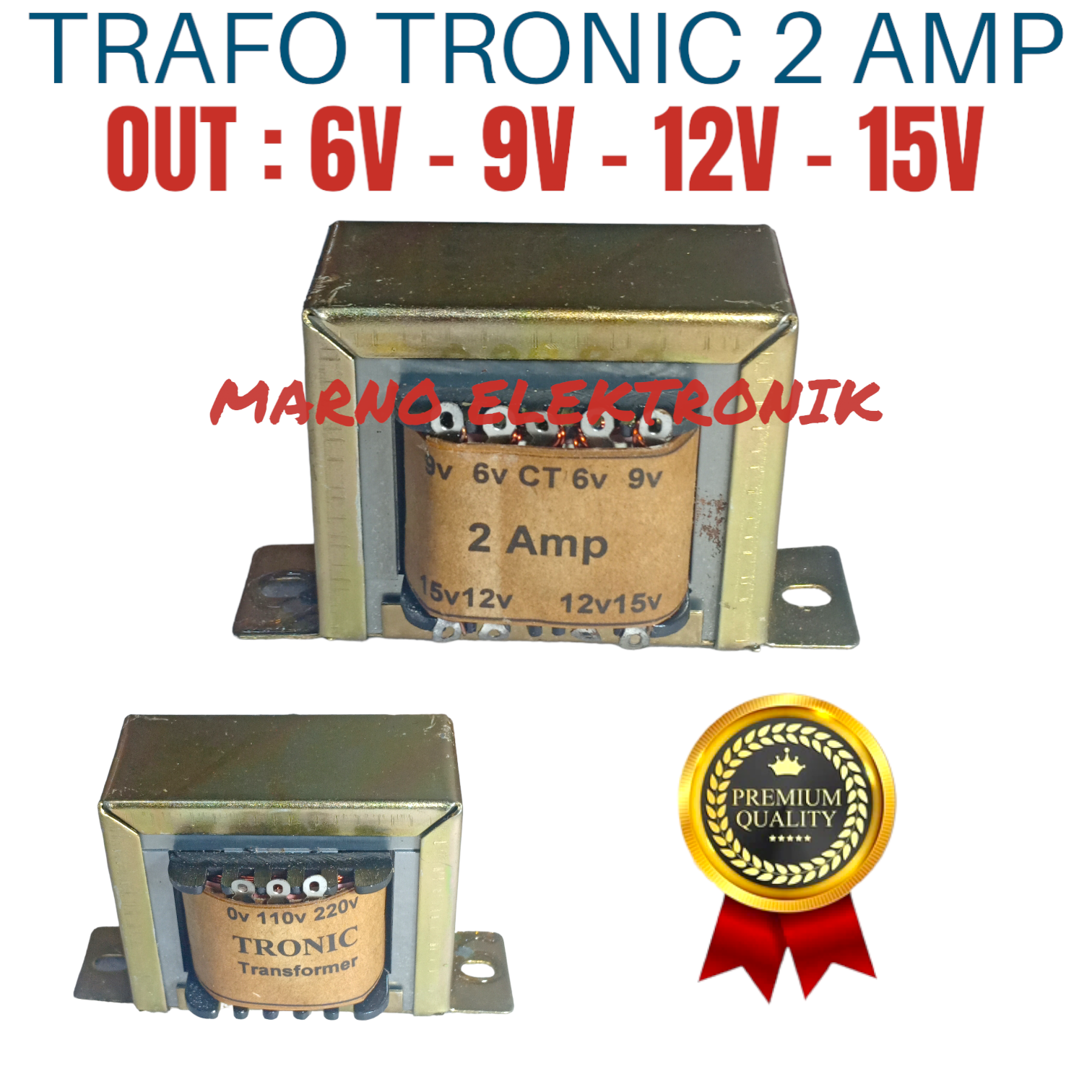 Jual TRAFO TRONIC CT 2A 2 AMPER 0V 6V 9V 12V 15V TRAPO TRAVO | Shopee ...