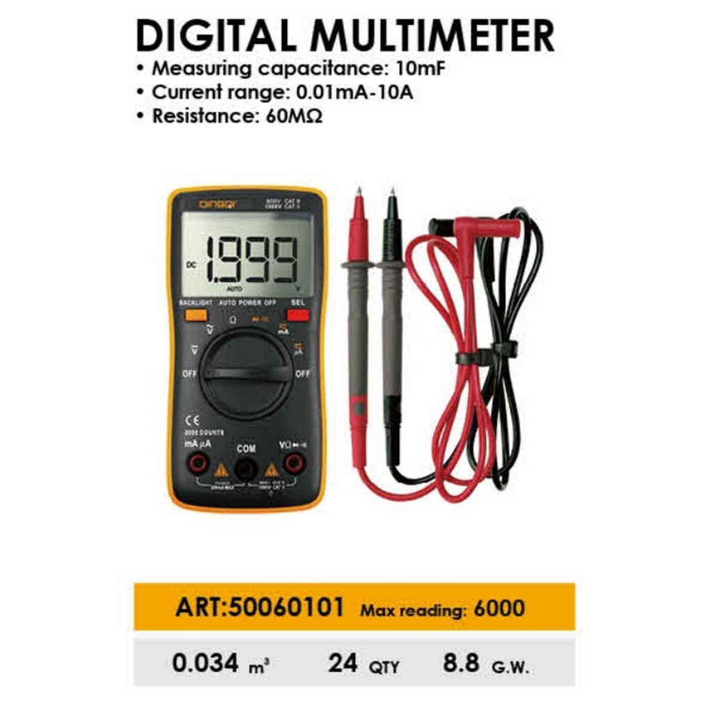Jual DINGQI Alat Test Arus AVO Multimeter Multitester Meter Digital ...