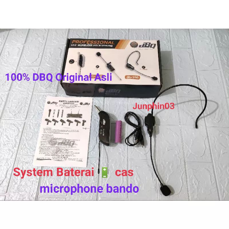 Jual mic wireless bando DBQ DB 390 DB390 UHF produk original | Shopee ...