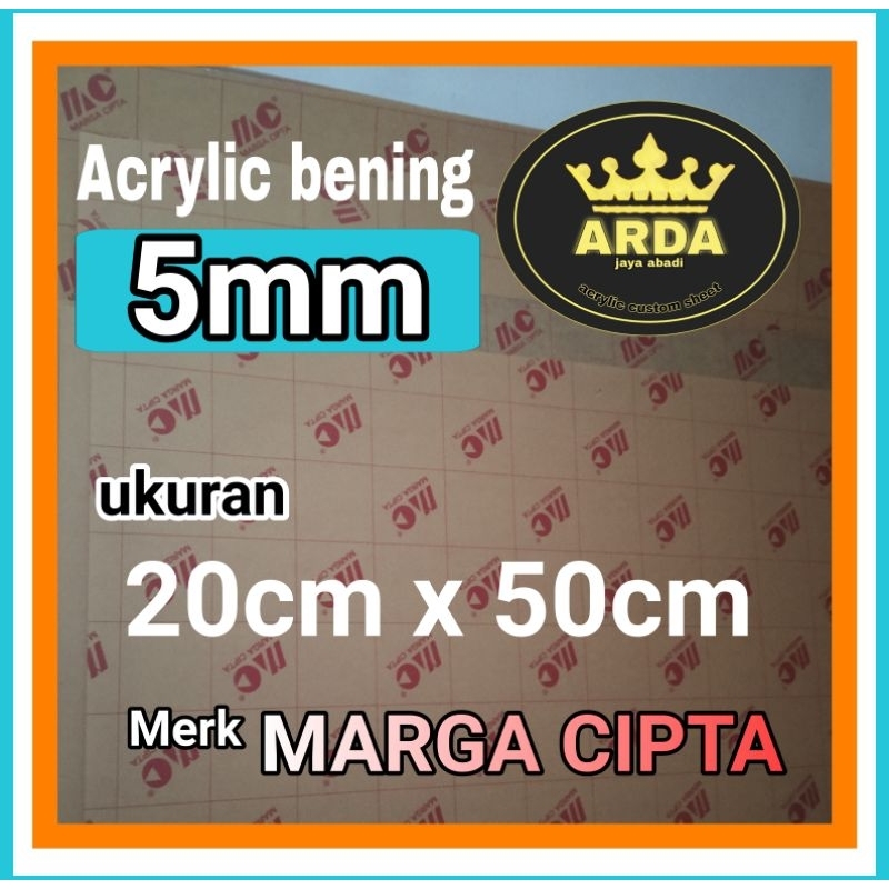 Jual Akrilik 5mm bening 20 x 50 acrylic clear marga cipta lembaran mika ready stok akrilik ...