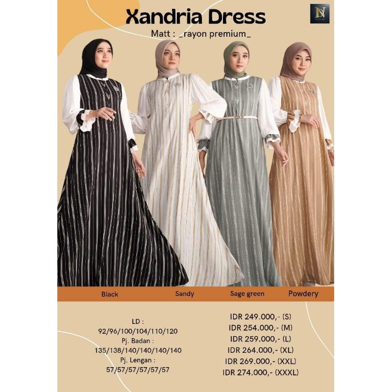 Jual XANDRIA DRESS Nadheera Luxury ( READY STOK) | Shopee Indonesia