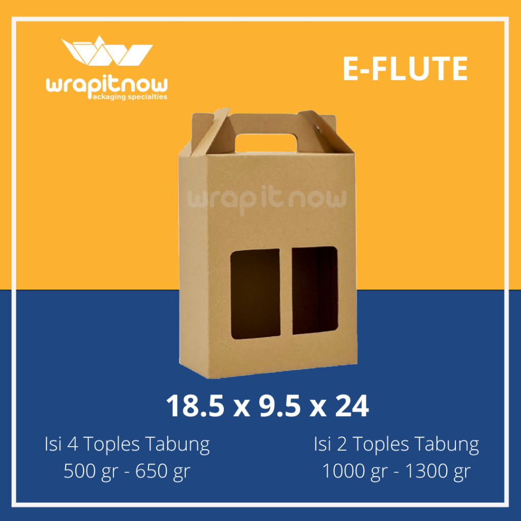 Jual Gable Box 18.5x9.5x24 Toples 650 gr 1300 gr Dus Tenteng Parcel ...