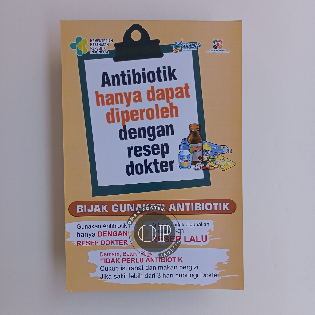 Jual Poster Antibiotik Hanya Dapat Diperoleh dengan Resep Dokter ...