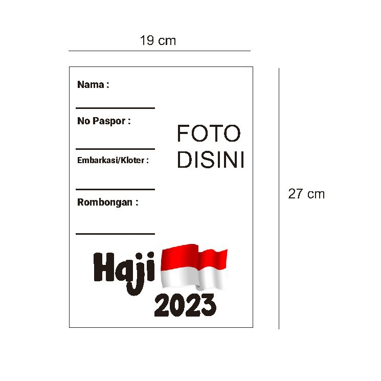 Jual Stiker Penanda Koper Identitas Naik Haji Umroh Lansia Embarkasi ...