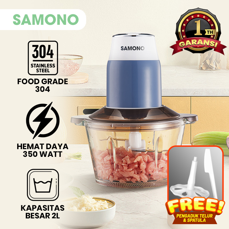 Jual FOOD CHOPPER SAMONO SW069S Blender Makanan 350 watt 4 Pisau ...