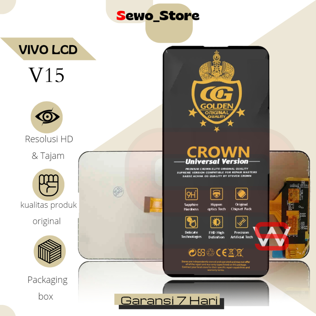 Jual LCD VIVO V15 FULLSET / TOUCHSCREEN VIVO V15 1819 ORIGINAL COMPLETE ...