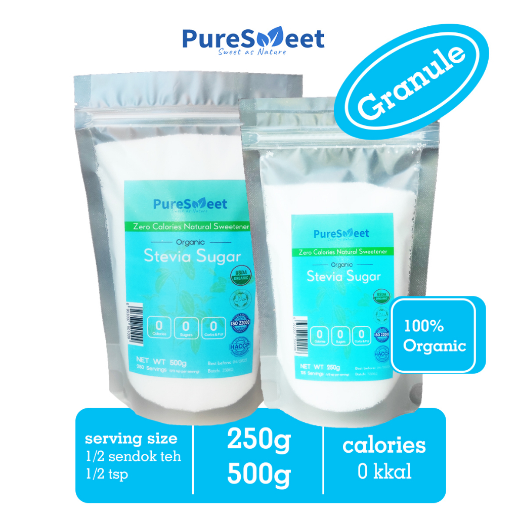 Jual Gula Stevia PureSweet 250g dan 500g Bentuk Granule Sweetener ...