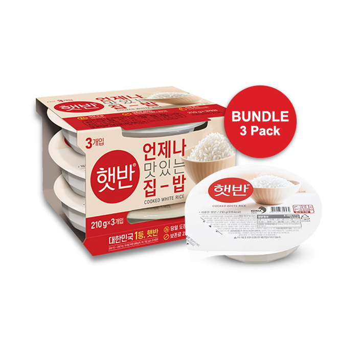 Jual CJ Hetbahn Cooked White Rice - Nasi Putih Instan Korea 210 gram ...