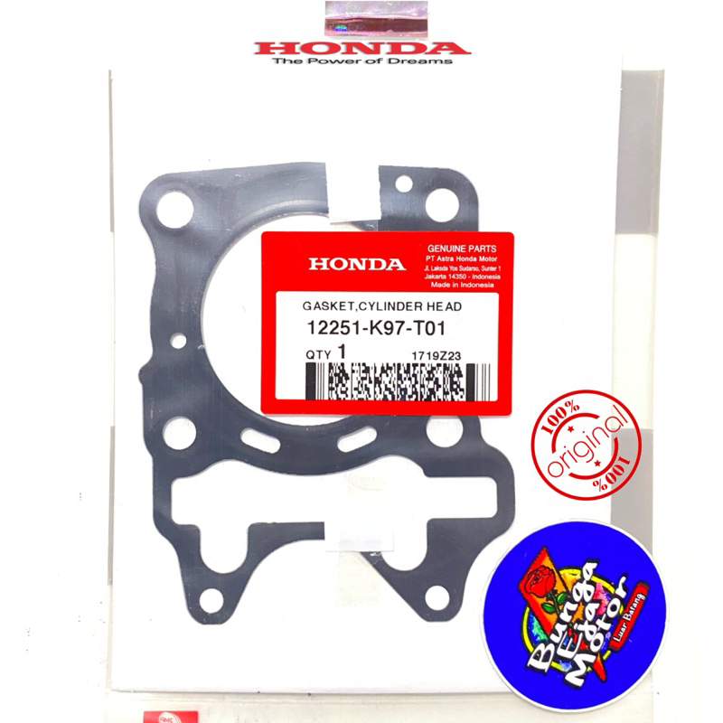 Jual PAKING HEAD K97 PERPAK GASKET CYLINDER HEAD VARIO 150 PCX ADV 150 ORIGINAL AHM 12251-K97 ...