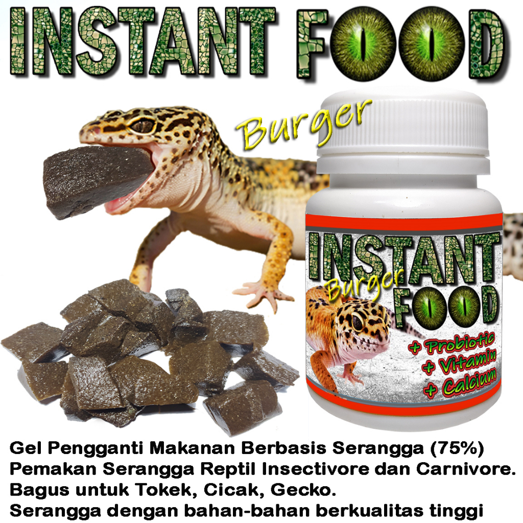 Jual INSTAN FOOD LEOPARD GECKO TOKEK PAKAN MAKANAN GECKO PENGGANTI ...