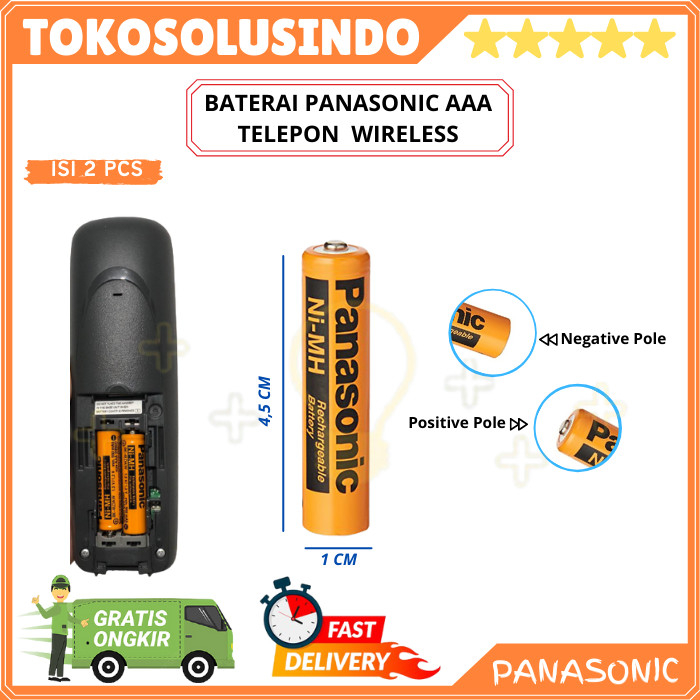 Jual Battery Rechargable Panasonic (telepon wireless) Baterai / Batre ...