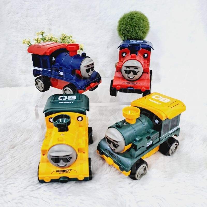 Jual Kereta Mainan Robot Kereta Robot Ironclad Train Rotating | Shopee ...