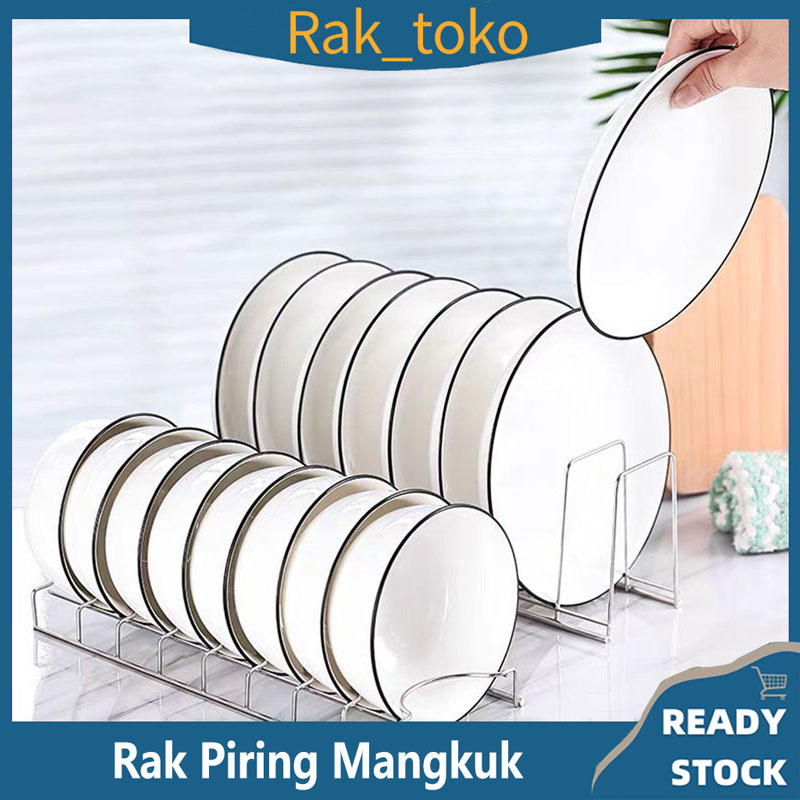 Jual Rak Piring Mangkuk Stainless Steel Tahan korosi Rak Pengeringan ...