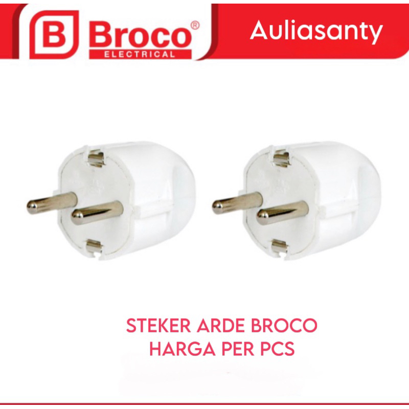 Jual STEKER BROCO ARDE 13330 220V AC PUTIH 16A COLOKAN SNI ORIGINAL ...
