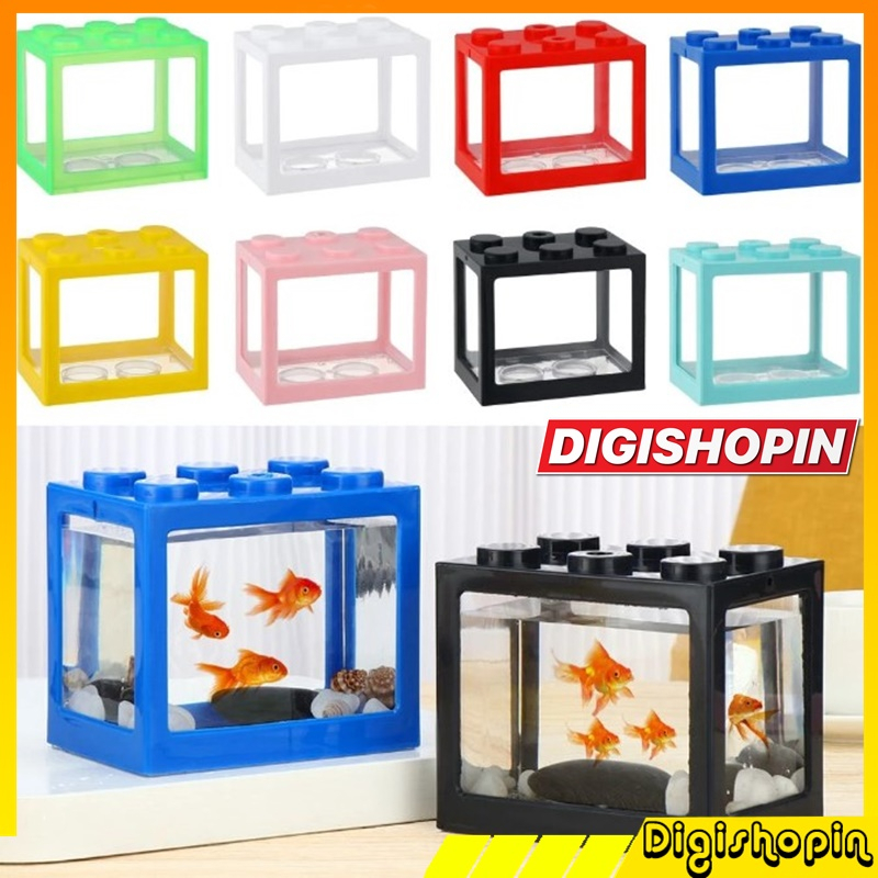 Jual Aquarium Mini Bentuk Lego Block dengan Colorful LED / Aquarium ...