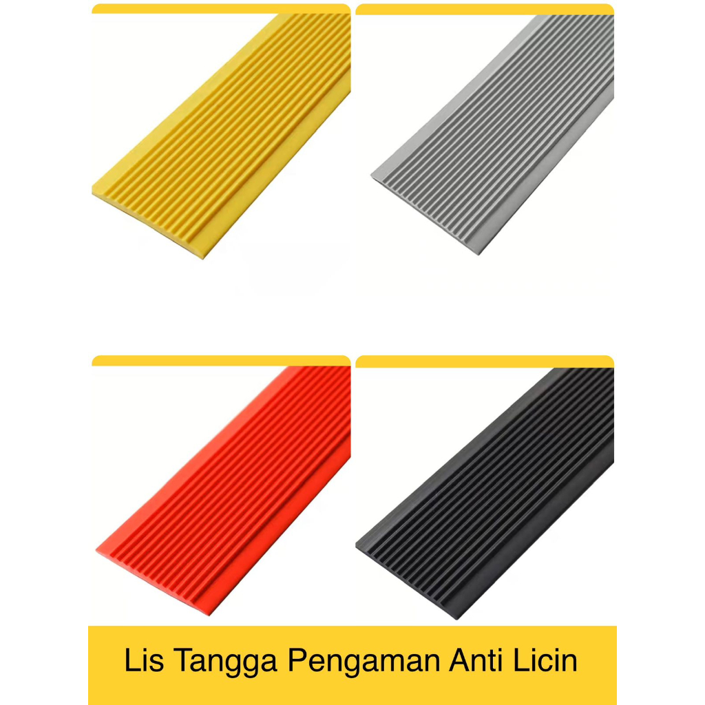 Jual Lis tangga Pengaman Anti Slip tangga + 3M Doubletape Step Nosing Karet promo | Shopee Indonesia
