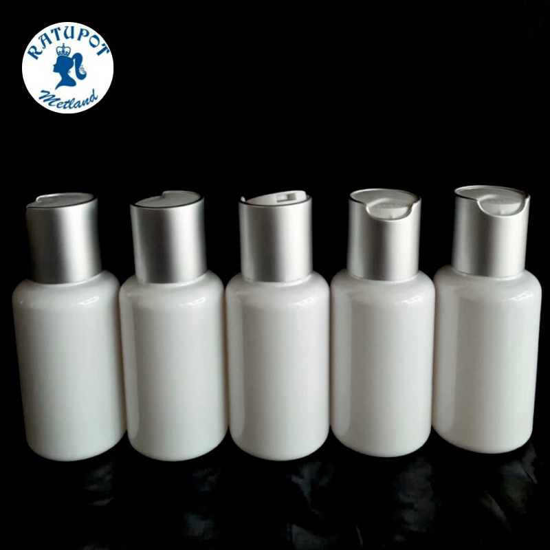 Jual jual botol 60 ml plastik tubular putih prestop silver matte ...