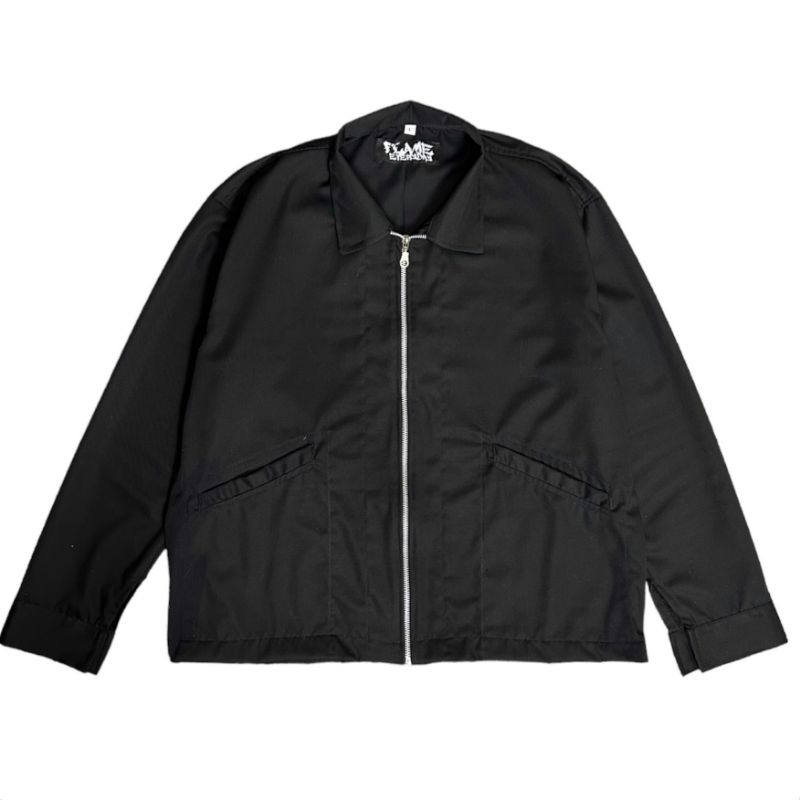 Jual Work Jacket | Jaket Pria | Boxy Hitam | Flame Everyday | Shopee ...